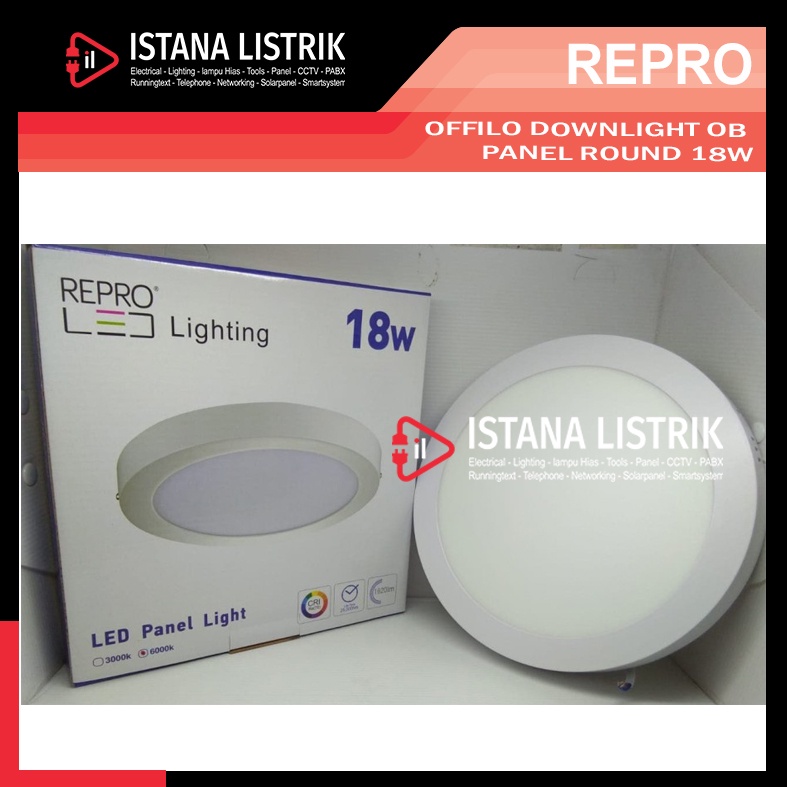 Jual REPRO OFFILO DOWNLIGHT OB PANEL ROUND 18W | Shopee Indonesia