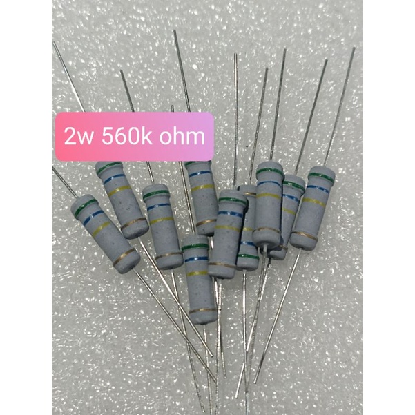 Jual 10BUAH RESISTOR 2WATT 560K OHM 2 WATT 560KOHM 2W 560K OHM | Shopee Indonesia