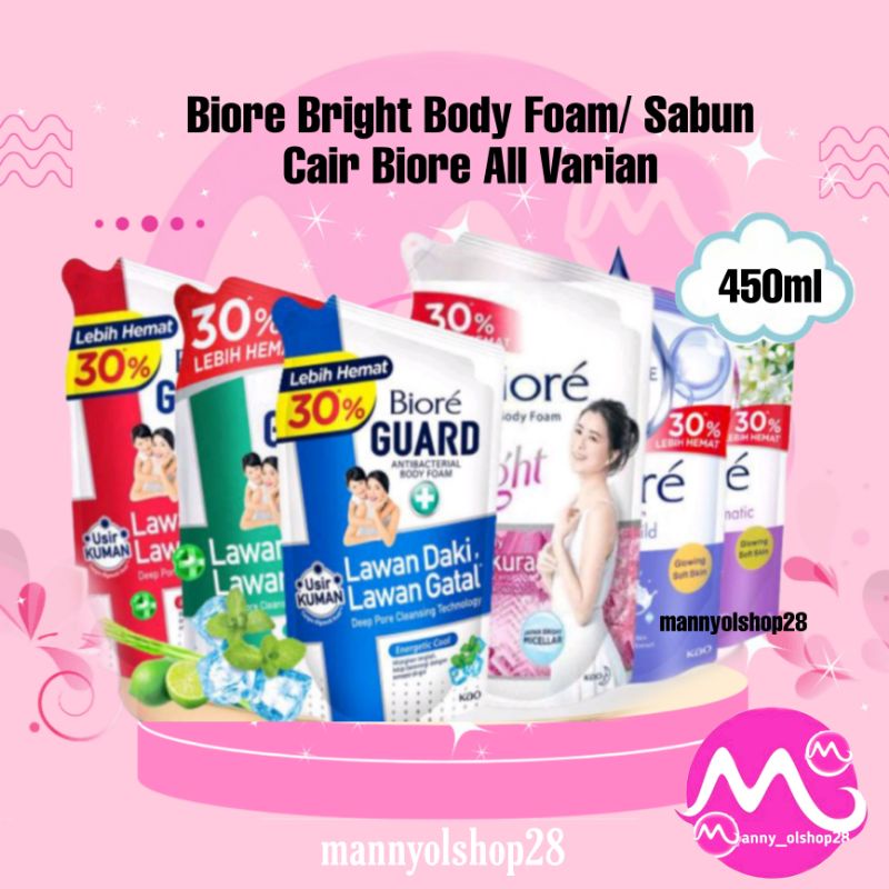 Jual BIORE BODY FOAM REFILL / SABUN MANDI CAIR 450ML | Shopee Indonesia