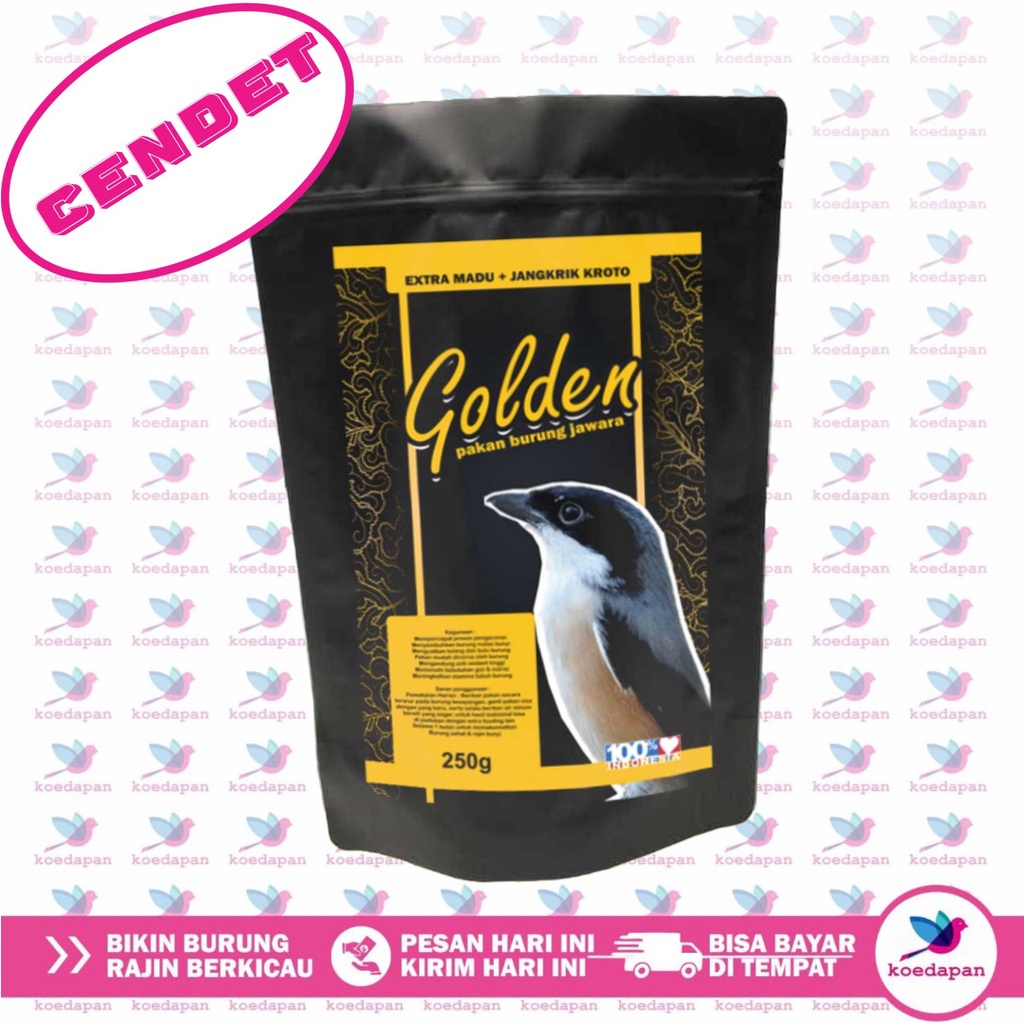 Jual MAKANAN BURUNG Golden Jawara Khusus Cendet | Voer Pellet 250gr ...