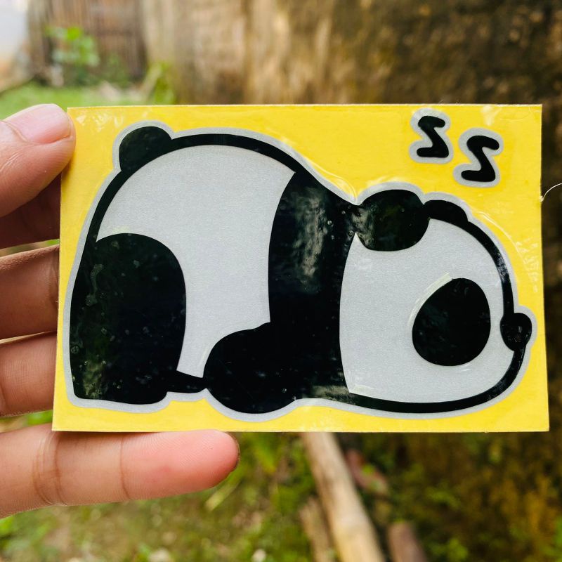 Jual Sticker panda tidur cuting sticker emot lucu buat helm motor case ...