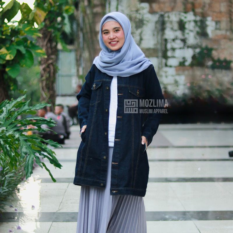 Jual Jaket Jeans Muslimah ( new bukan preloved ) | Shopee Indonesia