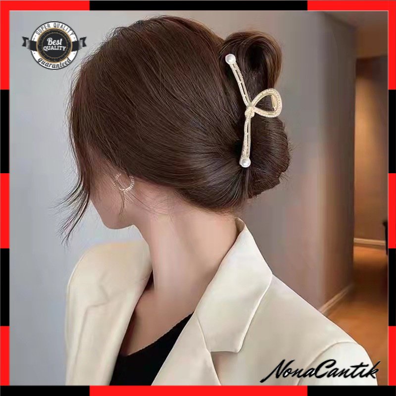 Jual Jedai 10.5cm Mutiara Elegan Jepit Rambut Alloy JUMBO Korea Permata ...