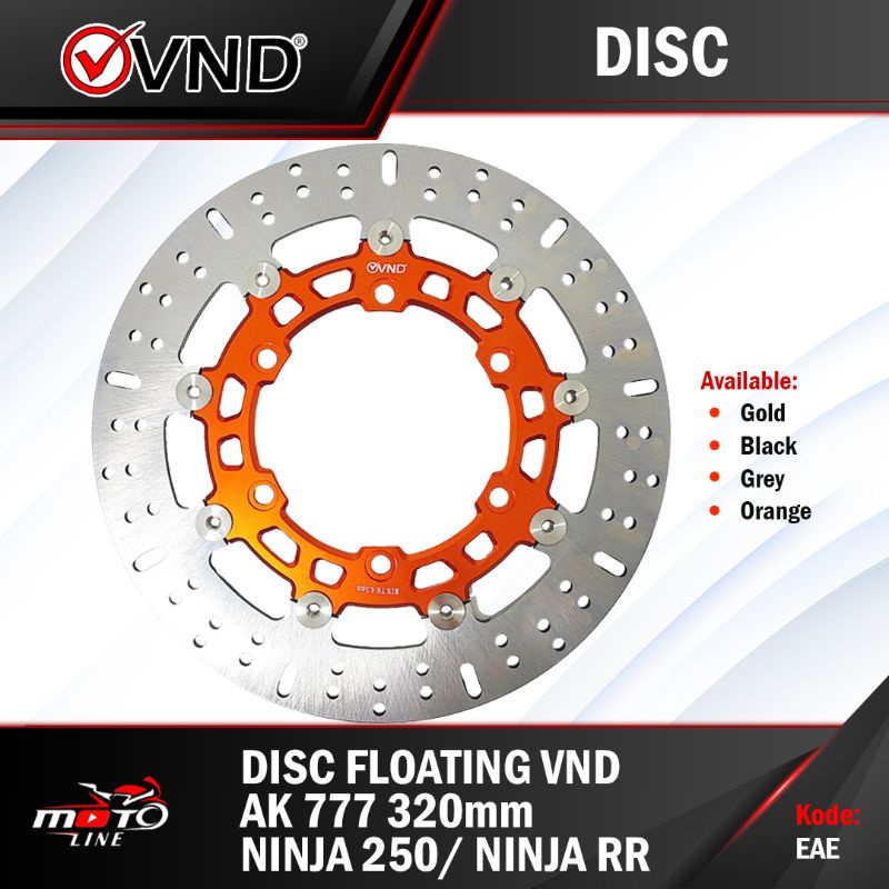 Jual Disc Piringan Cakram Ninja 250 / Ninja RR VND AK 777 Floating ...