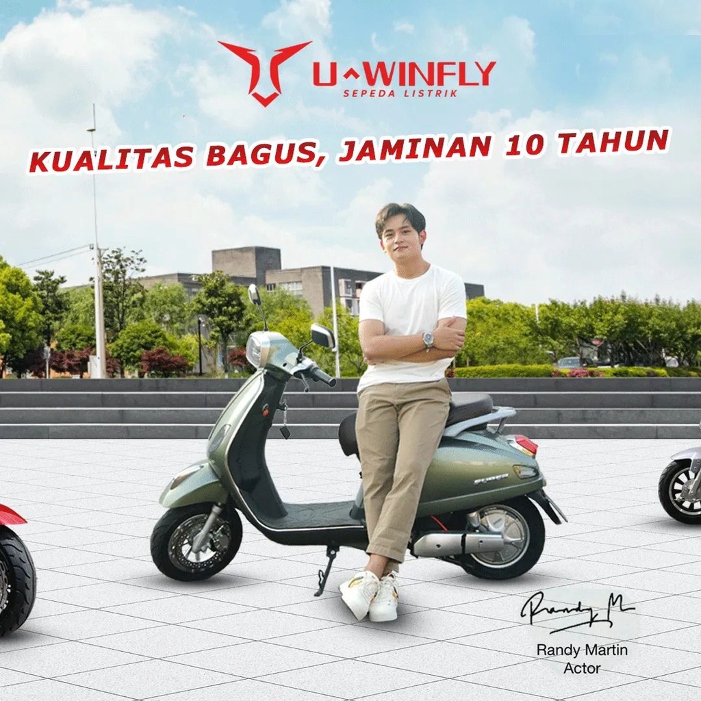 Jual Motor Listrik Mirip Vespa - Uwinfly T3 - Putih Hitam Silver Merah ...