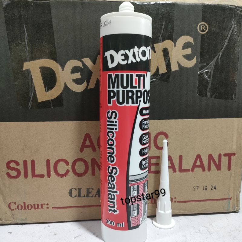 Jual Lem Dextone Multi Purpose 300ml Sealant Silicone Silicon Kaca Keramik Besi Karet Kaca ...