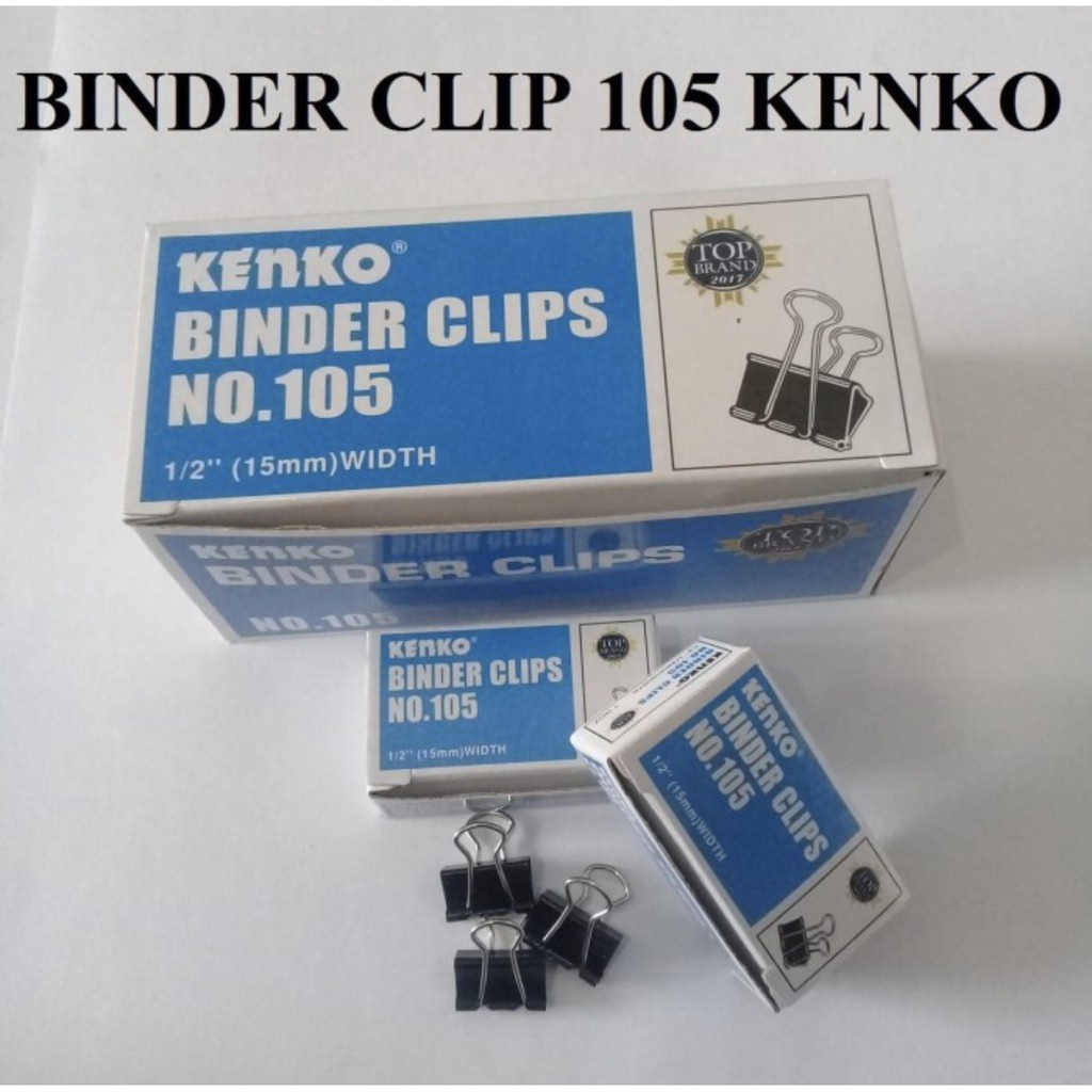 Jual HD Binder Clip Kenko 105 / Penjepit Kertas/ Klip Binder 1box ...