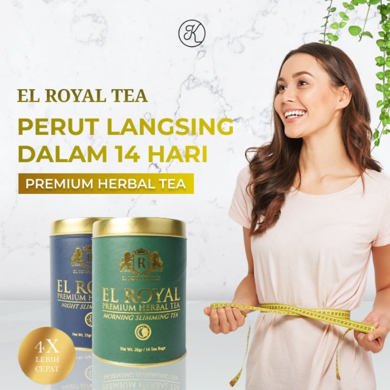 Jual Teh El Royal Premium herbal tea slimming pelangsing penurut berat ...