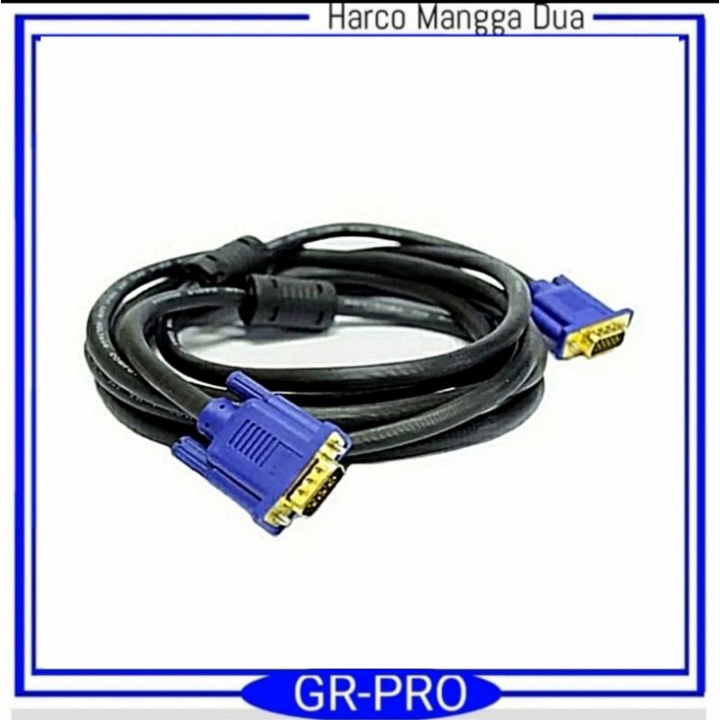 Jual kabel VGA gold plated Male to male 15pin 5 meter original NYK | Shopee Indonesia