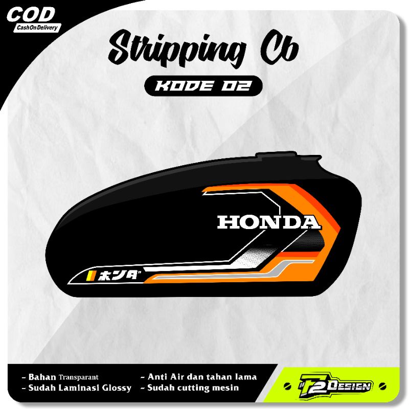 Jual STIKER TANGKI CB POLOS CB BATIK STRIPING CB 125 CB 100 CB GLATIK ...
