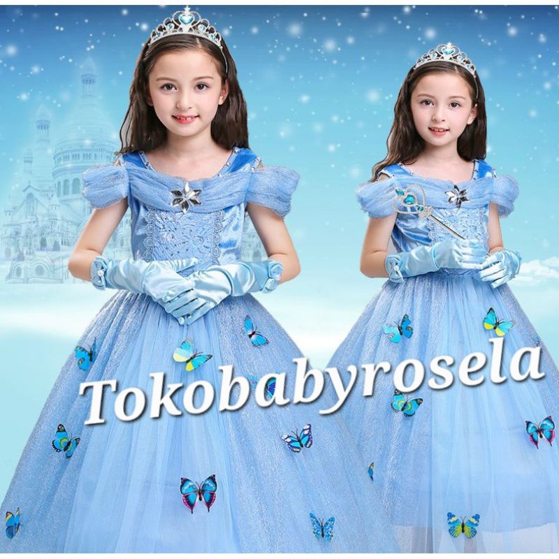 Jual Dress gaun Kostum princess Cinderella | Shopee Indonesia