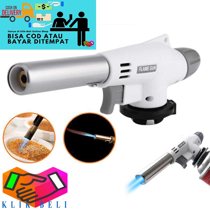 Jual Gas Torch Korek Pemantik Api Otomatis Camping Flame Gun Portable BBQ Kepala Gas Blow Torch ...