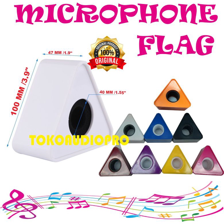 Jual Microphone Flag / Ring Mic Reporter / Microphone Interview ...
