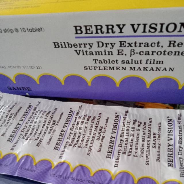 Jual Berry Vision Strip 10 tablet Vitamin Mata | Shopee Indonesia
