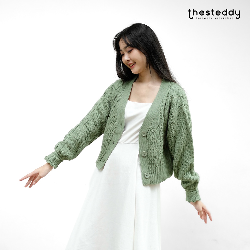 Jual Thesteddy Sora Cardigan (Cardigan dan Outer Cable Crop Rajut Korea) | Shopee Indonesia
