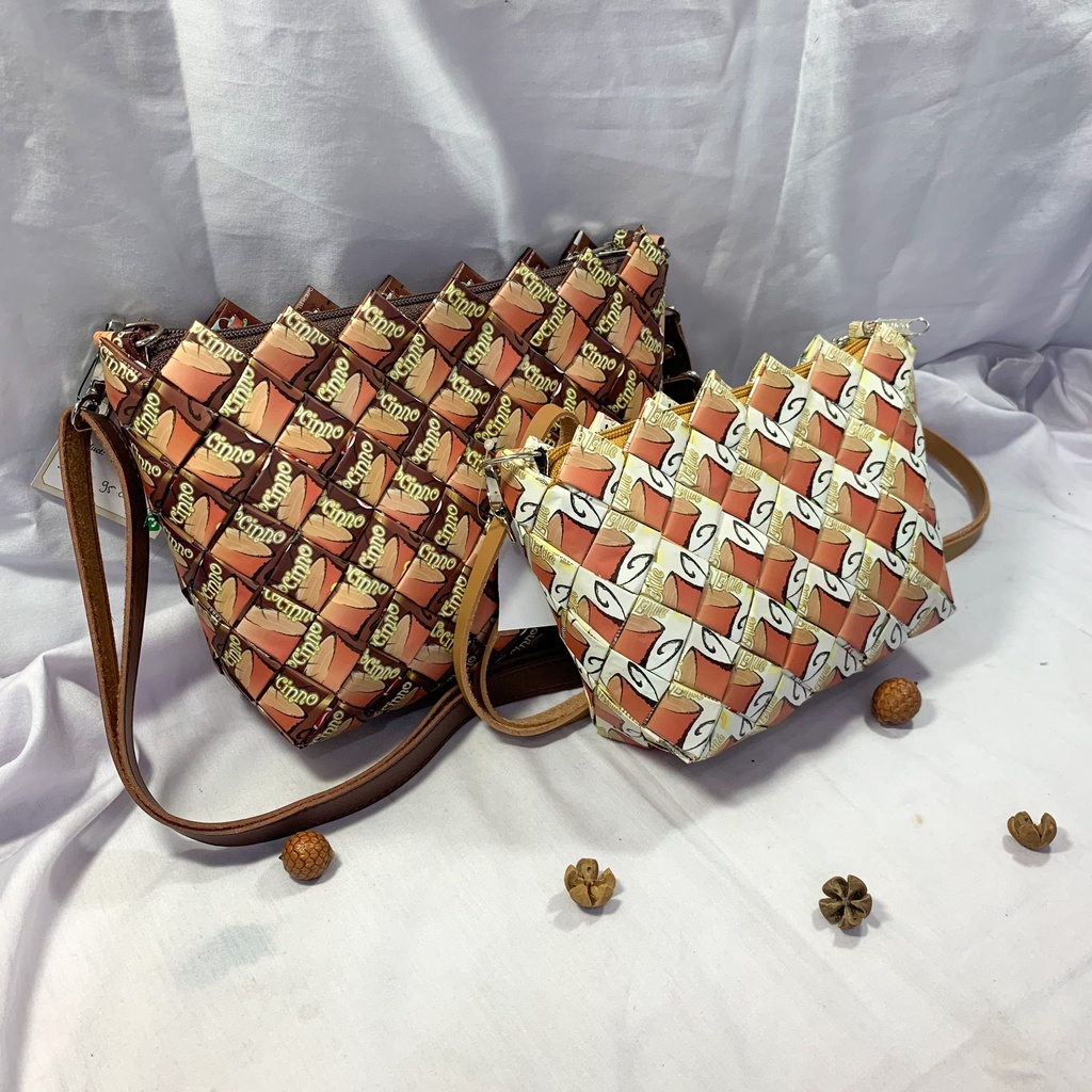 Jual Tas Selempang Daur Ulang Kemasan - Tas Tali Taiga | Shopee Indonesia