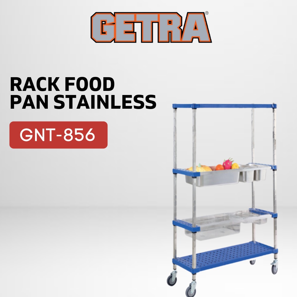 Jual S/S GN RACK TROLLEY GETRA GNT-856 TROLLEY HOTEL RESTORAN 4 RAK ...
