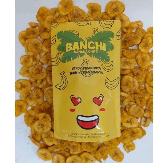 Jual Banana Chips Keripik Pisang Biji Manis Snack Banchi | Shopee Indonesia