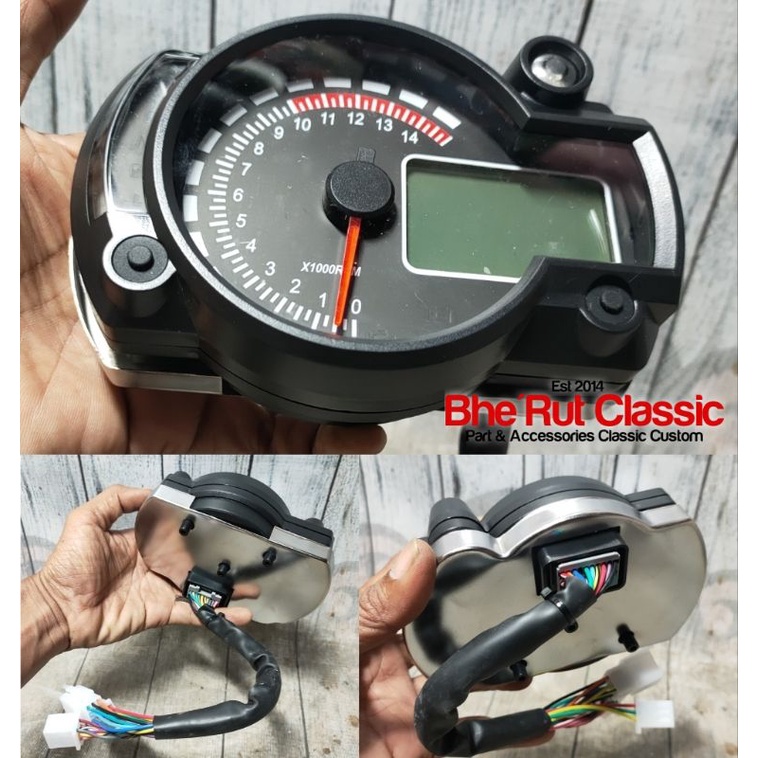 Jual Spido Spidometer Speedometer Digital Koso RX2N Hitam Set Dudukan | Shopee Indonesia
