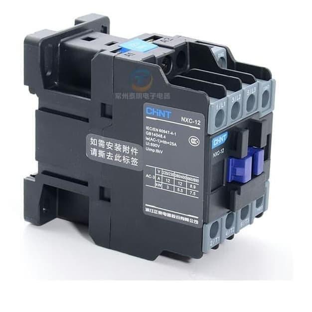 Jual Terbatas R7ZDT Kontaktor Chint NXC - 12 5.5kW 3P 220V Contactor 1NO + 1NC 83 Serba Murah ...