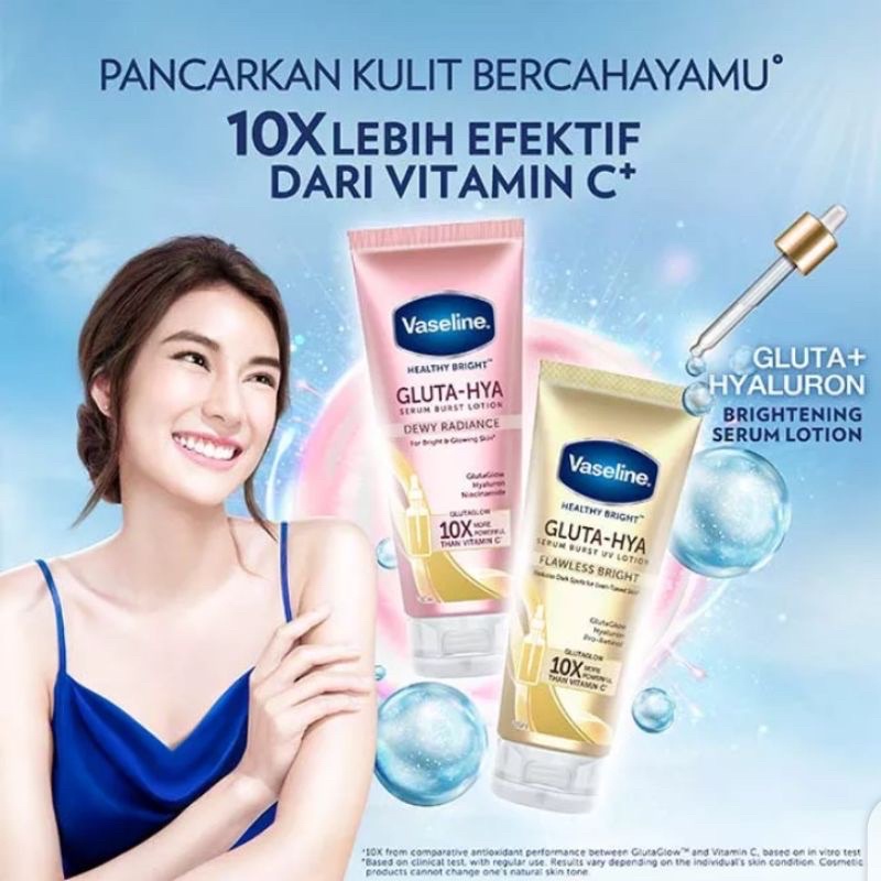 Jual Vaseline Healthy Bright Gluta-Hya Serum Burst Lotion 200ml ...
