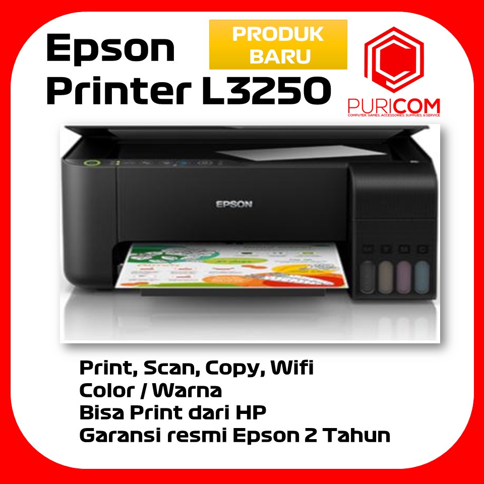 Jual EPSON Printer L3250 WIFI All in One Ink A4 Wireless Print, Scan, Copy, Wireless | Shopee ...