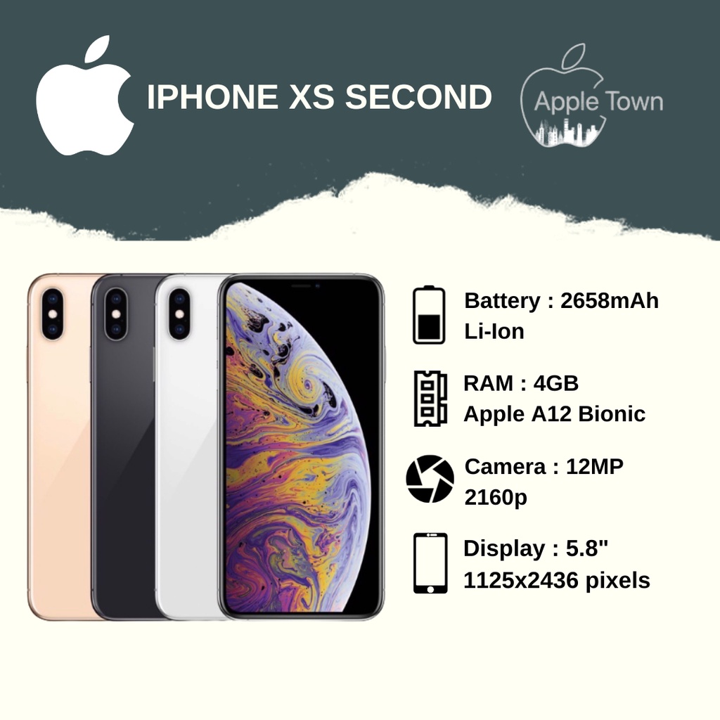 Jual iPhone XS second ex-inter GARANSI FULLSET | Shopee Indonesia