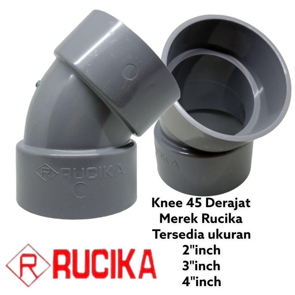 Jual RUCIKA D KENI 45 DERAJAT/ELBOW/SAMBUNGAN PIPA/KNEE 45DERAJAT 2"inch-3"inch-4"inch/ | Shopee ...