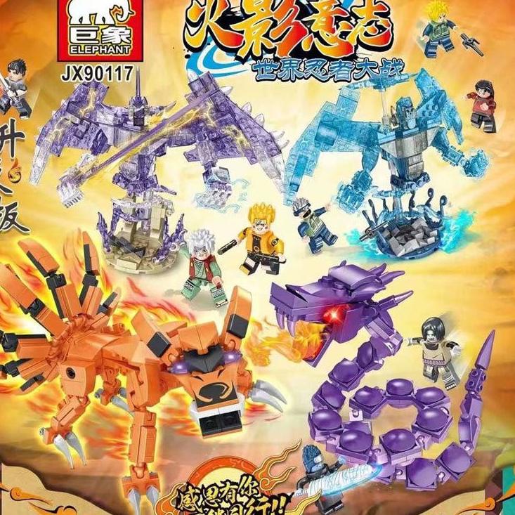 Jual Super Gaya mainan lego naruto mode kyubi kurama susanoo manda ...