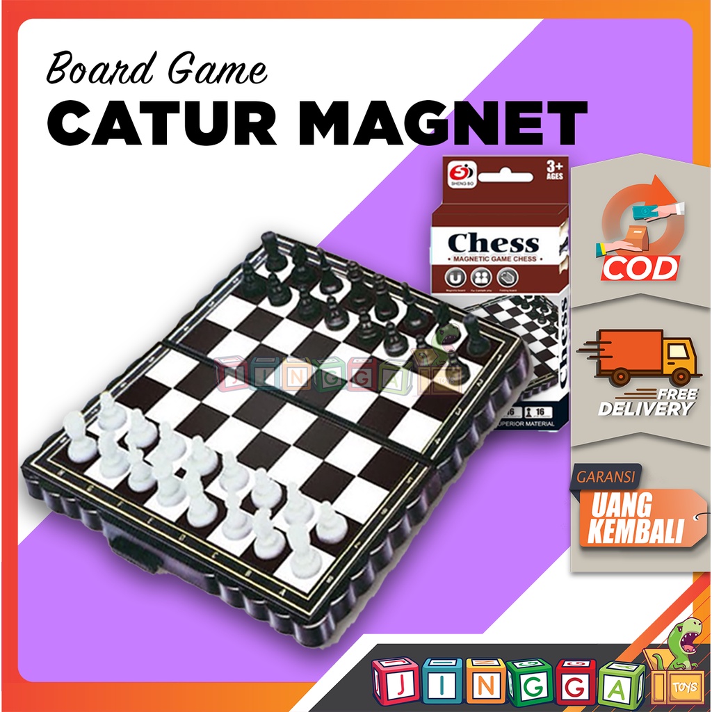 Jual MAINAN PAPAN CATUR MAGNET. CHESS BOARD GAME MAGNETIC | Shopee ...