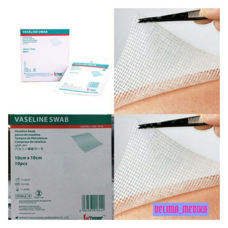 Jual Supratule Vaseline Swab 10cm x 10cm Winner / Sufratul Vaseline ...