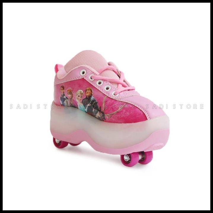 Jual Sepatu Roda Anak Roda 4 Karakter Frozen [Original] - Pink | Shopee ...