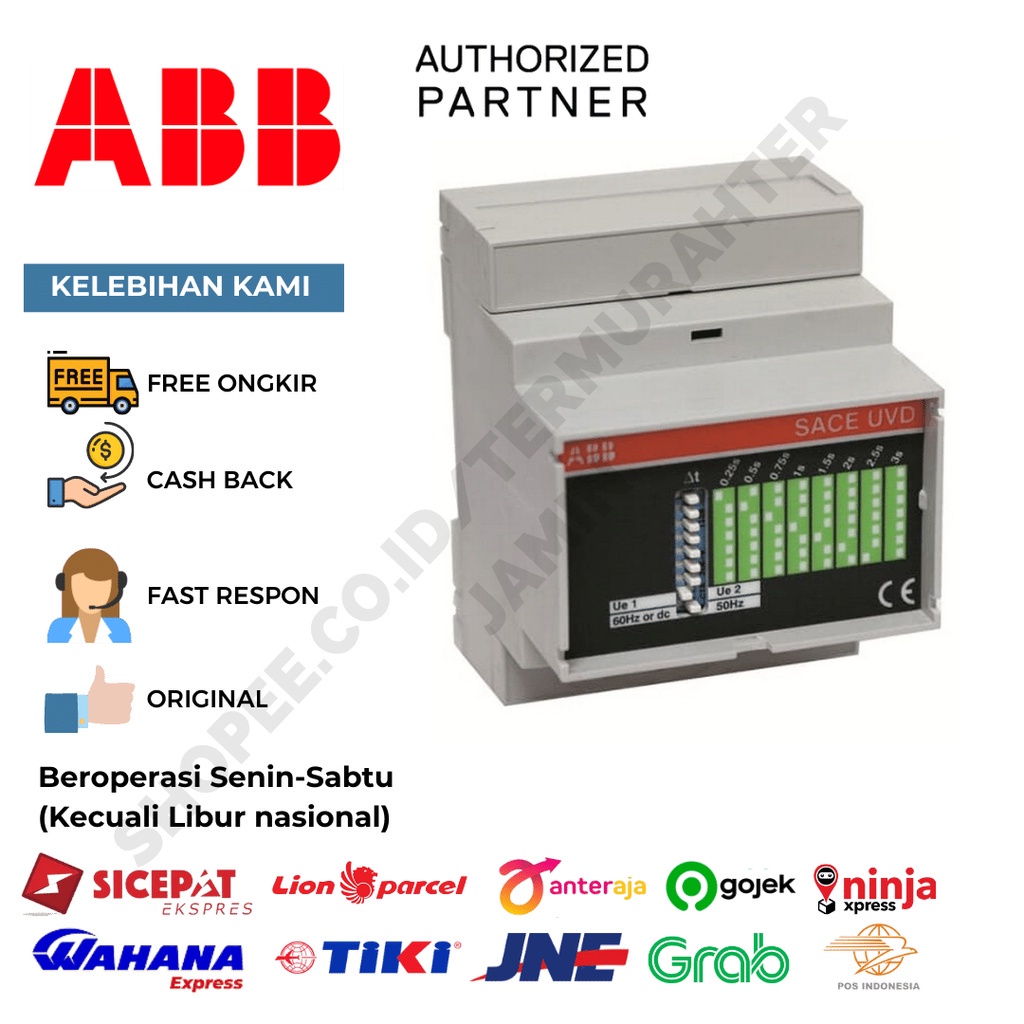 Jual ABB ORIGINAL UVT UVD 220-250 VAC VDC E1 E6 1SDA038320R1 | Shopee ...