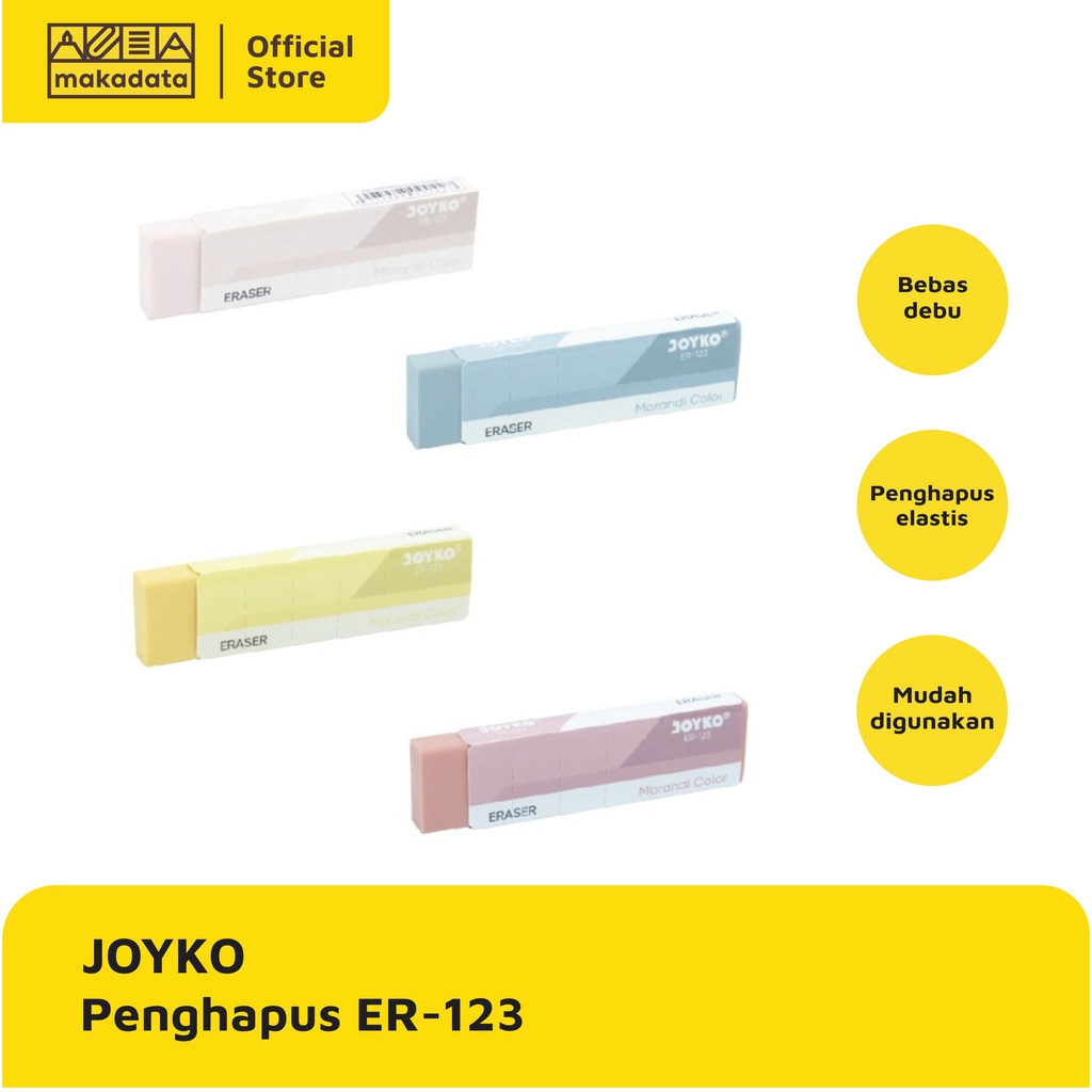 Jual ERASER / STIP / PENGHAPUS JOYKO ER-123 PASTEL (1PCS) MURAH | Shopee Indonesia