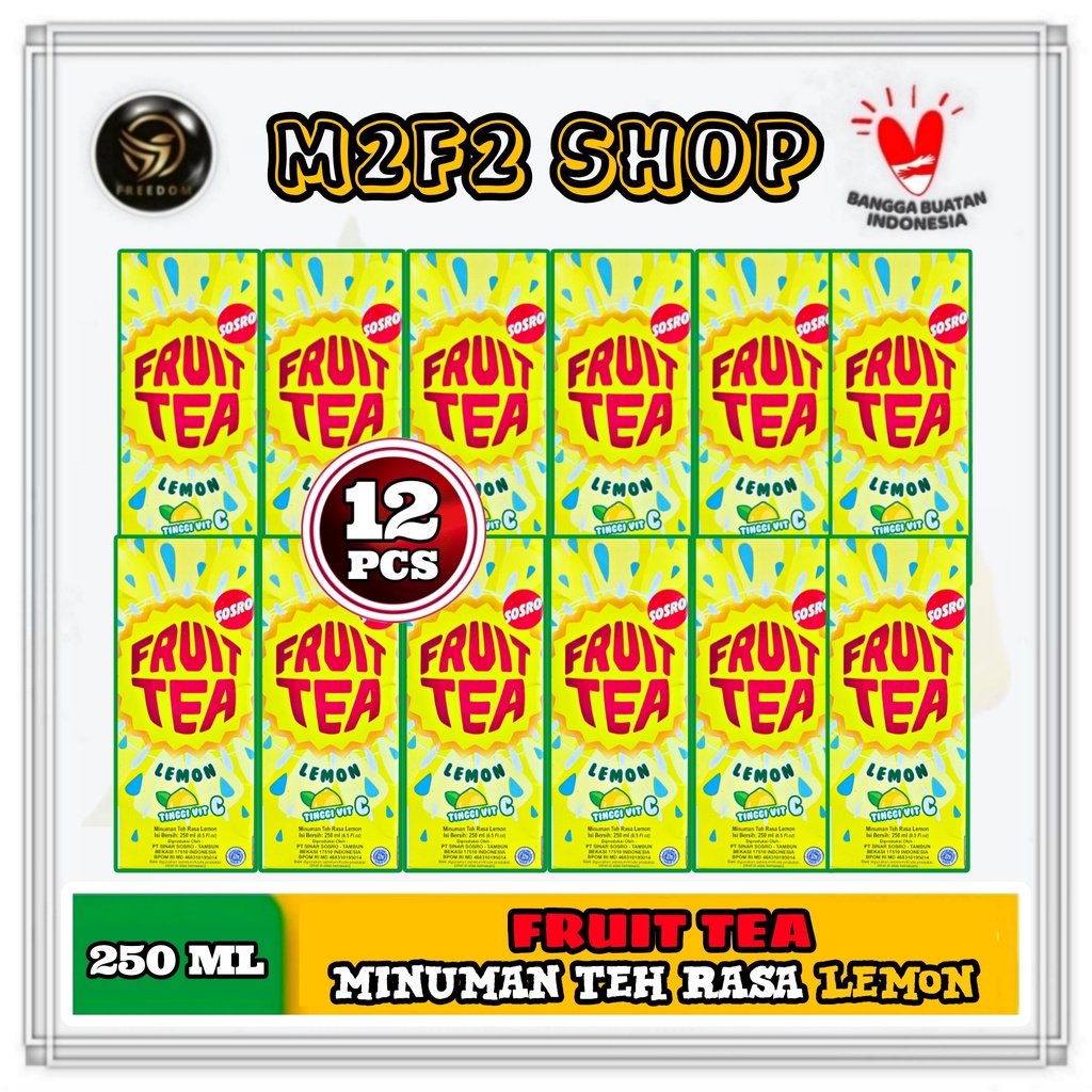 Jual Fruit Tea Teh Rasa Lemon Kotak - 250 ml (Kemasan 12 Pcs) | Shopee ...