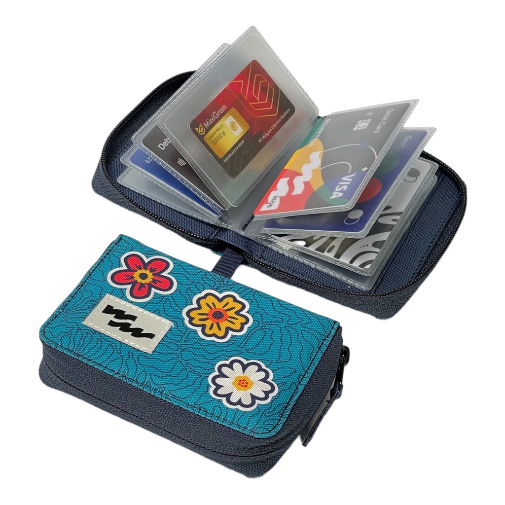 Jual Dompet Kartu Mika Resleting Card Holder Mini tempat ATM Emas Antam ...