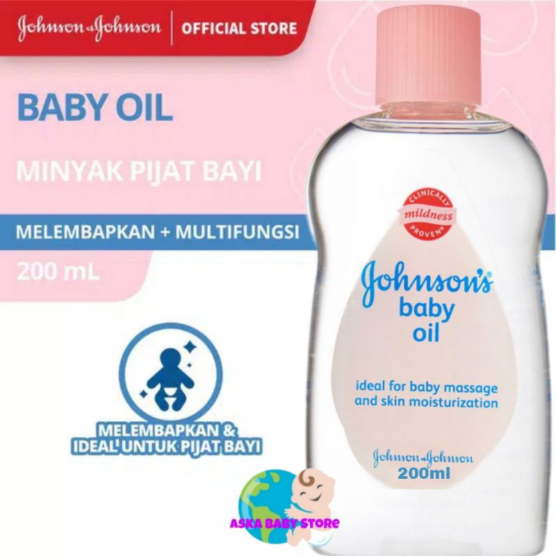 Jual Johnson's Baby Oil 200ml / Johnsons Baby Oil 125ml / 50ml | Shopee ...