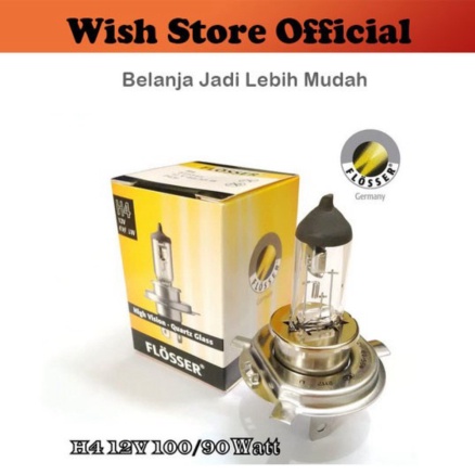 Jual PROMO Bohlam DOP Bulb Lampu Head Lamp Utama Halogen H4 Flosser 12V ...