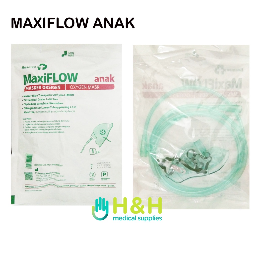Jual Maxiflow Dewasa / Oksigen Mask / Masker Oksigen / Oxygen Mask ...