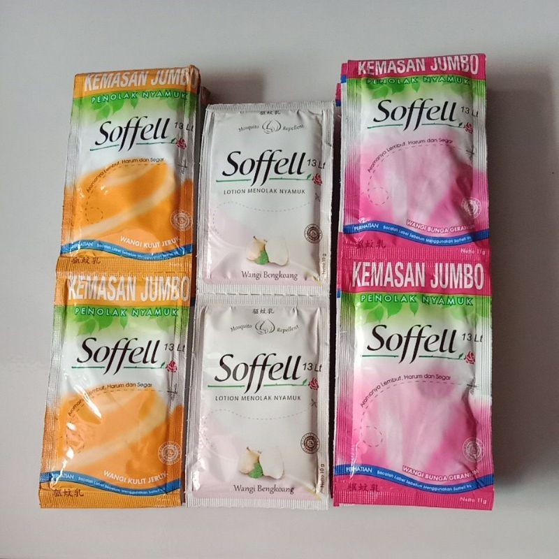 Jual 6 sachet - Soffell Kulit Jeruk, Bunga Geranium, Apel, Bengkoang Sofel Renceng Saset Renteng ...