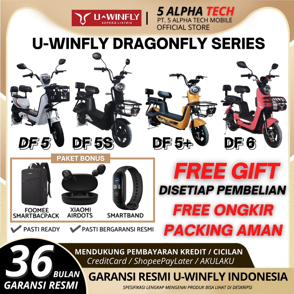 Jual SEPEDA LISTRIK UWINFLY DRAGONFLY SERIES SELIS U WINFLY DRAGON FLY ...