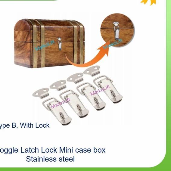 Jual TOGGLE CLAMP LATCH box case mini stainless Spring Loaded - Type B ...
