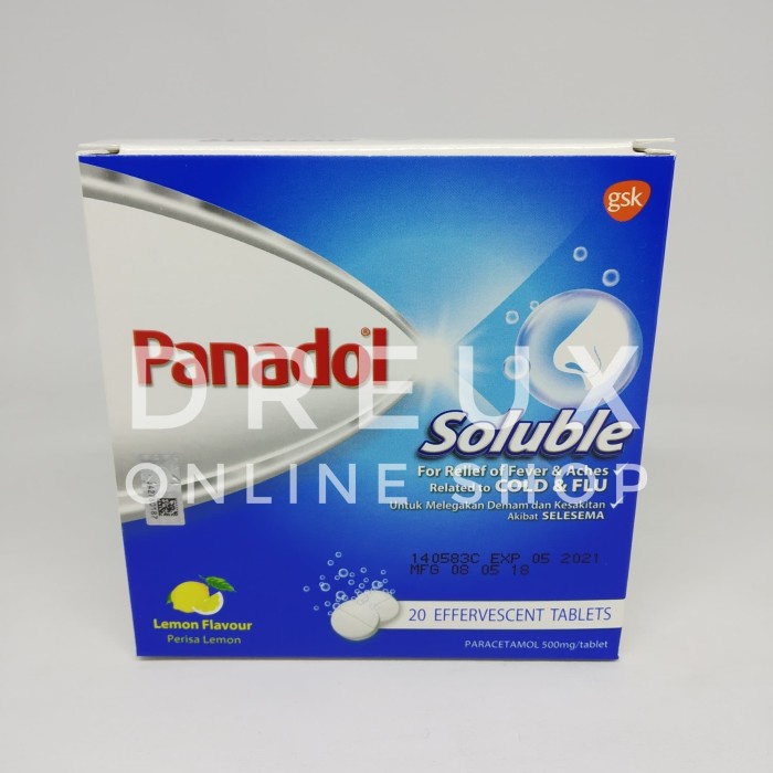 Jual [IMPORT] PANADOL Soluble Lemon Flavour 20 Effervescent Tablets ...