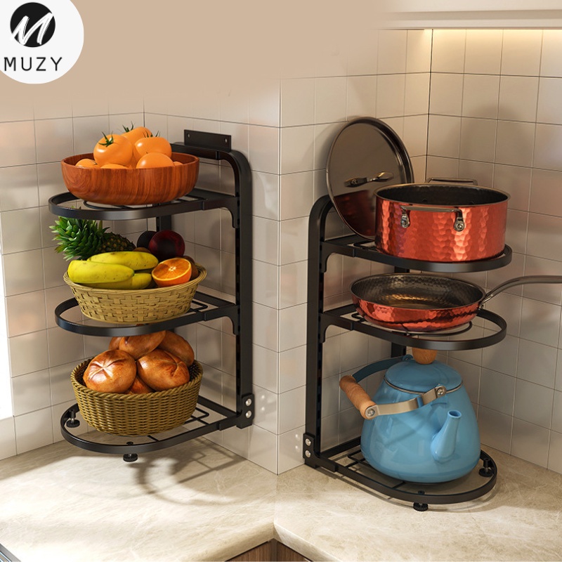 Jual Muzy Rak Peralatan Dapur Serbaguna Rak Penyimpanan Rack Tingkat ...