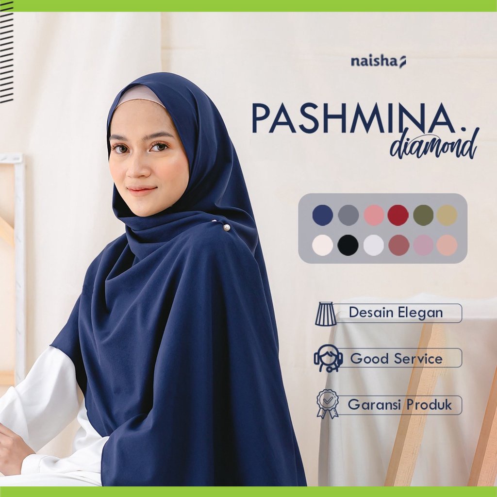 Jual Pashmina Diamond Crepe By Naishaofficial / Phasmina Diamond ...