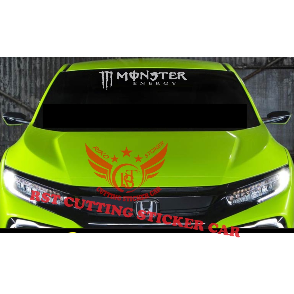 Jual STICKER MONSTER UNTUK KACA DEPAN MOBIL BLOK PLUS HITAM DOPP ...
