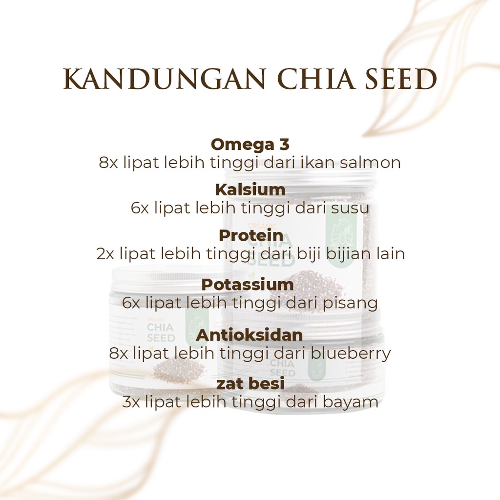 Jual Chia seed organic Grade A Premium quality non GMO cia seed biji ...