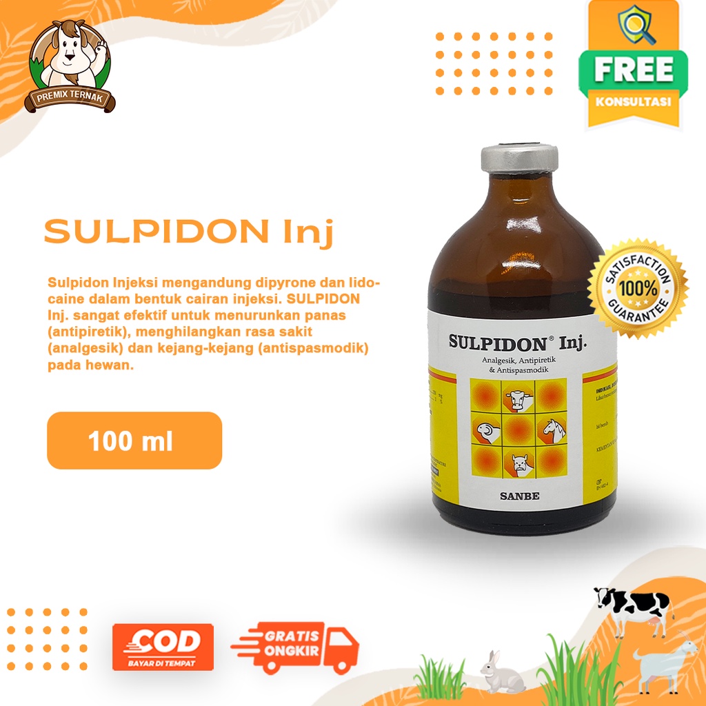 Jual SULPIDON 50 ML SULPIDON 100 ML SANBE - Obat Pereda Sakit Hewan ...