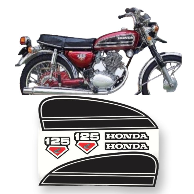 Jual Sticker striping motor honda cb 125 LISHONDA CB DILAN print ...