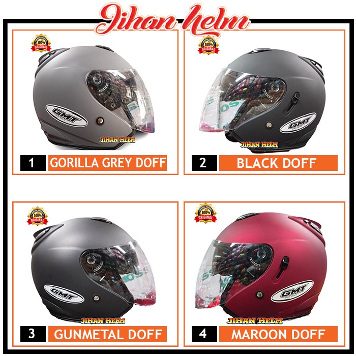 Jual Helm Motor Half Face Dua Kaca / Helm Dewasa Half Face Double Visor ...